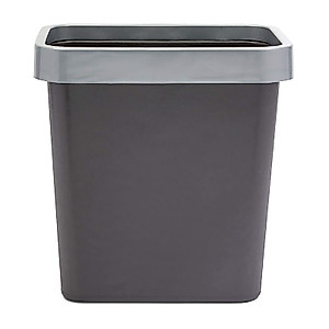 Okuna Outpost Medium Waste Baskets, Black Garbage Cans (11.6 x 11.1 x 7.87 in, 5 Pack)