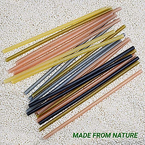 VinaStraws Biodegradable Cereal Straws, 150 pcs Multi Colorful Dringking Straw with Gift Canvas Bag, Eco Friendly Compostable, Alternative to Plastic Straws, Green