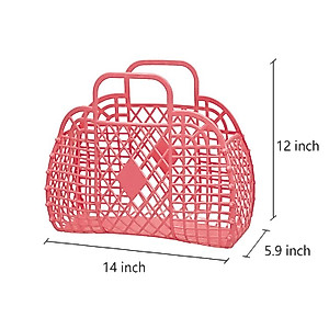 Piliwl Portable Shower Caddy Baskets with Handles,Portable shower caddy Tote,For Bathroom,Pantry,Kitchen,Dorm Room,Garage,Camp (Red)