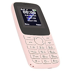 FOTABPYTI Senior Mobile Phone, 2.4 Inch Screen Big Buttons 1400mAh 2G GSM Unlocked Mobile Phone for Home (Pink)