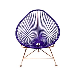 Innit Designs i01-04-07 Acapulco Chair Purple Weave on Copper Frame