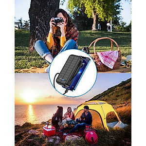 Portable Charger with Built in Cable Power Bank 30000mAh Fast Charging PD 20W Battery Pack 5 Output und 4 Input Backup Charger Travel for iPhone Android Samsung etc-Black