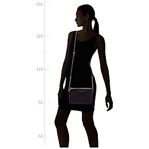 Michael Kors Women's Jet Set Crossbody Leather Bag, Black, Large