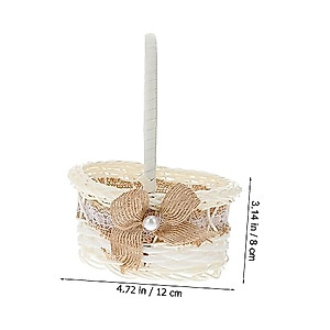 Alipis 3 Sets mini basket handmade wicker basket mini craft baskets gift baskets for kids candy egg storage baskets wedding decorations Mini House Adornment rope small item Toy bride