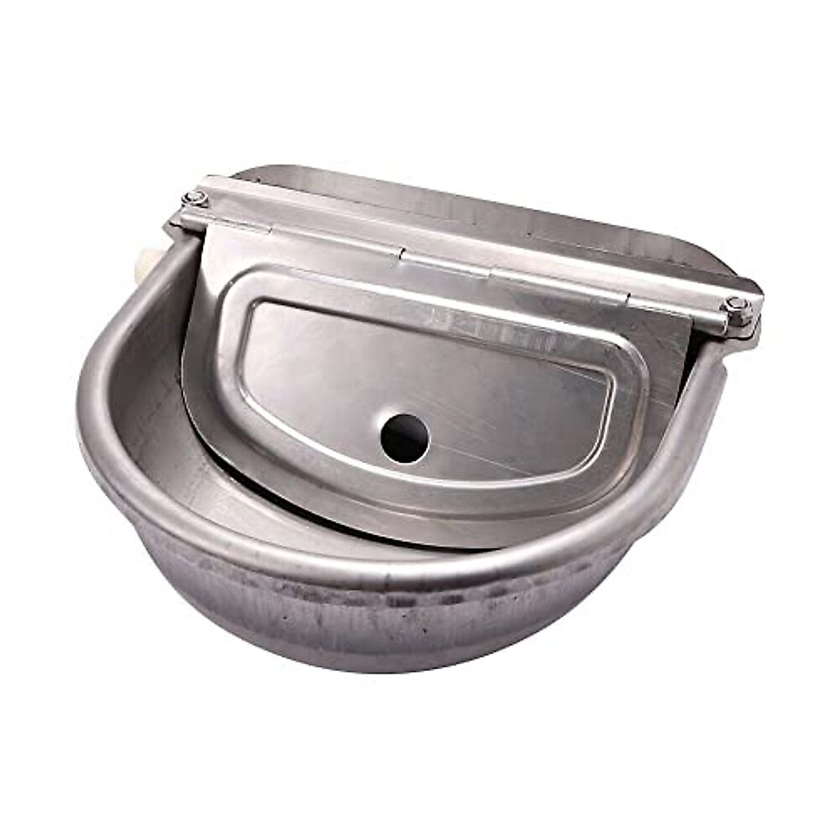LinaLife Stainless Steel Automatic Waterer Bowl Horse Cattle Goat Sheep Pig Dog Float Valve Water Trough Farm Supplies Livestocktool with Float Valve Water Trough for Livestock Dog Goat Pig Waterer