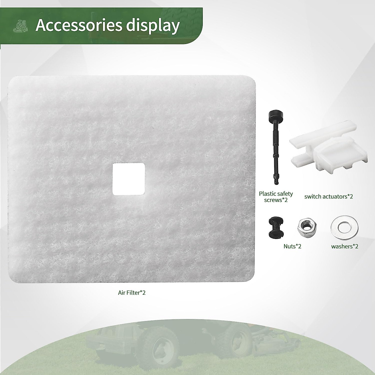 KitchenKipper HP60/80 Air Pump Rebuild Kit - W/Switch, for Hiblow HP80 & HP60 Air Pump, Fits HP-80-0117, HP-80-0110, Include 2 Air Filter, 2 Plastic safety screws, 2 Nuts, 2 washers & 2 White Switch