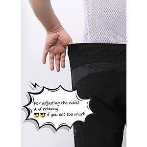 BERGRISAR Men's Cycling Shorts Mountain Bike Shorts Bicycle Shorts Biking Shorts Zipper Pockets 1806BG Black Size X-Large