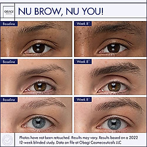 Obagi Nu-Cil Eyebrow Boosting Serum - Ultimate Eyebrow Growth Serum with Hyaluronic Acid - Dermatologist Approved Brow Serum for Thin, Patchy & Over-Tweezed Eyebrows - Fast Absorbing - 6ml