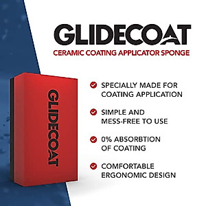 Glidecoat Ceramic Coating Applicator Sponges 6 Pack- Applicator Pads Detailing for Cars, Boats, Motorcycles, Motorhomes, Quad Bikes and More - Non-Absorbing - Effortless Application On Any Vehicle!