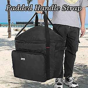 SAMDEW Portable Grill Carry Bag Compatible with Weber Jumbo Joe 18-Inch Charcoal Grill, Grill Cover Compatible with Jumbo Joe 18-in Portable Grill, with Pocket and Handle, Bag Only (Patented Design)