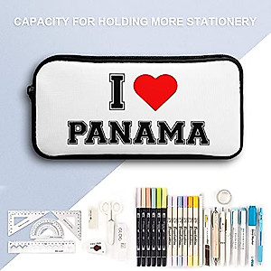 I Love Panama Pencil Case Pencil Pouch Coin Pouch Cosmetic Bag Office Stationery Organizer