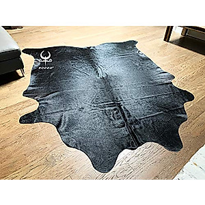 rodeo Solid Black Cowhide Rug (5x7)