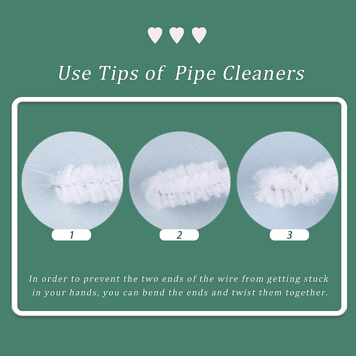 150 Pieces White Pipe Cleaners, Pipe Cleaners Chenille Stem, Craft Pipe Cleaners, Art Pipe Cleaners, Pipe Cleaners Bulk for Creative Home Arts and Crafts Project Decoration Supplies