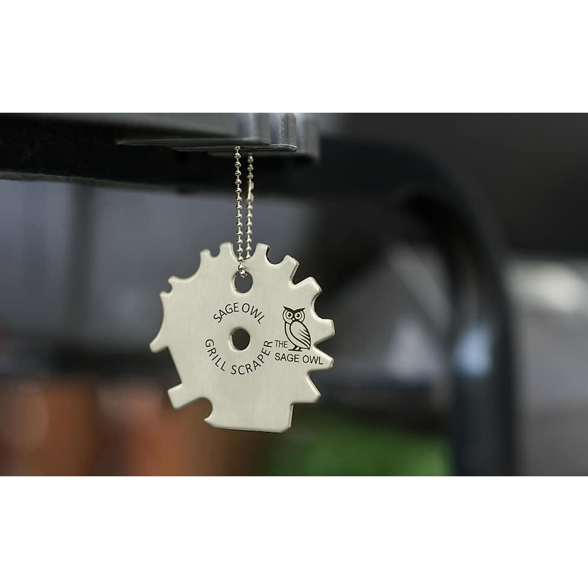 Sage Owl BBQ Grill Scraper Tool - Gadgets for Women - Dishwasher Safe Bristle Free BBQ Grill Brush Alternative - Mens Stocking Stuffer Ideas