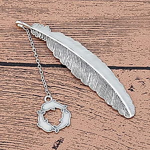 Gzrlyf Dolphin Bookmark Glow in The Dark Bookmark Luminous Book Markers Dolphin Gifts Book Lover Gifts (Three Dolphin Luminous Bookmark)