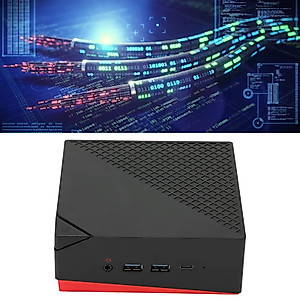 Dpofirs Mini PC with Ryzen 5 4500u Hexa Core 2.3GHz(Up to 4.0GHz) Wins 10, Mini Desktop Computer RAMROM(Optional), Support 2.5 Inch HDD/SSD (8GB DDR4+256GB SSD)