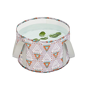 DIFFLIFE Collapsible Bucket Camping Water Storage Container ，2019 New Portable Folding Bucket Wash Basin for Traveling Hiking Fishing Boating Gardening（Gray）