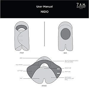 7AM Baby Car Seat Blanket - Multifunctional Car Seat Cover for Baby Boy & Girl, Winter Stroller & Car Seat Swaddle Blankets for Babies, Micro-Fleece & Plush Lined Warm Carseat Cover | Nido (6-18M)