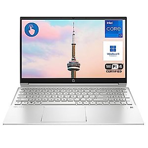 HP Pavilion Business Laptop, 15.6" FHD Touchscreen, Intel Core i7-1255U, 32GB RAM, 1TB SSD, Webcam, HDMI, Wi-Fi 6, Backlit KB, Fingerprint Reader, Windows 11 Pro, Silver