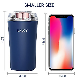 Electric Herb Grinder Coffee Bean 200W Powerful Food Processor Spice, Grain Mills Espresso Grinder For Spices, Herb Grinder, Nuts Grinding With Brush One Touch Push-Button Control American Standard