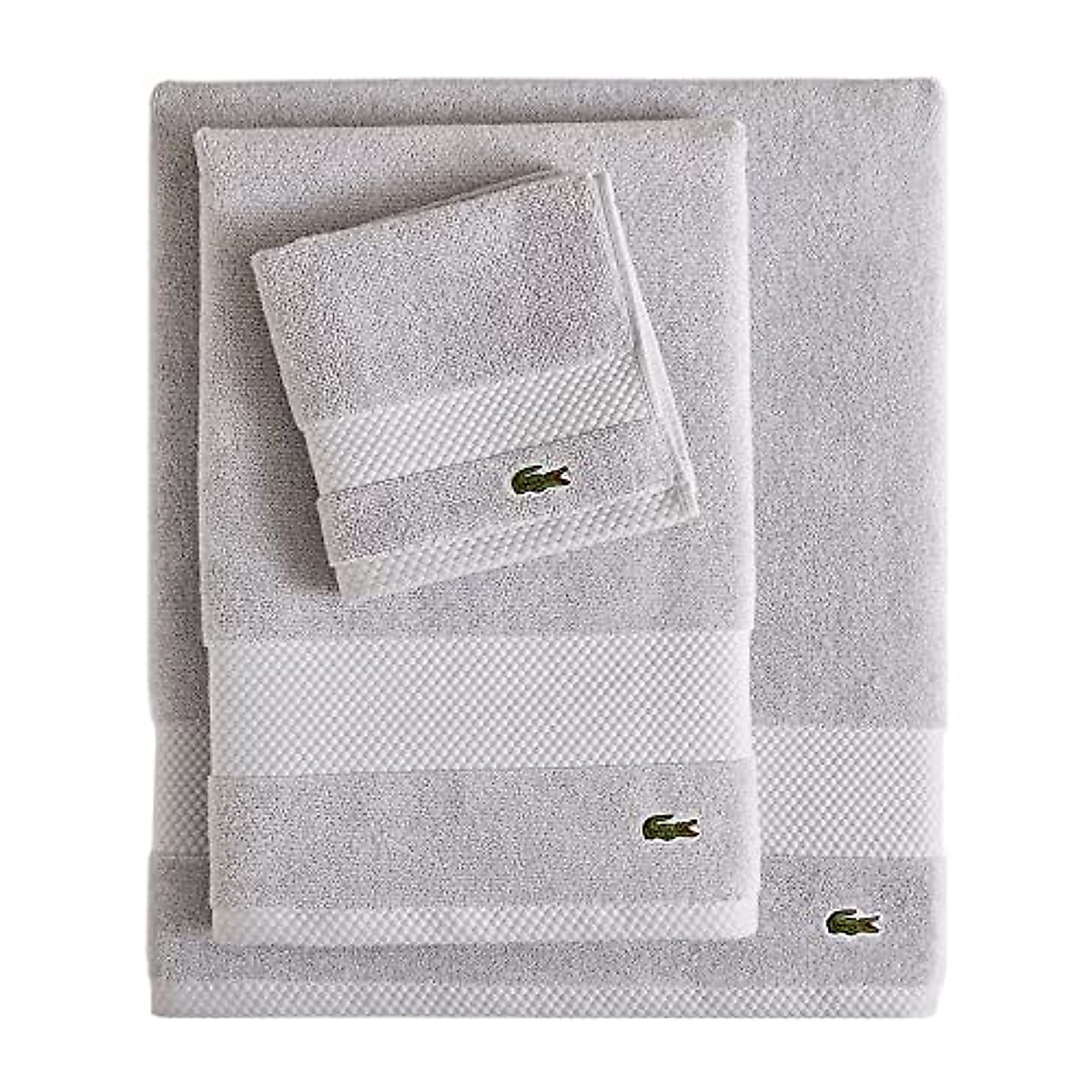 Lacoste Heritage Supima Cotton Bath Sheet, Microchip, 35" x 70"