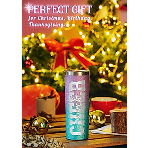 Onebttl Cheer Coach Gifts - 20oz/590ml Stainless Steel Skinny Insulated Tumbler With Straw, Lid - Gift for Cheerleading or Cheerleader Coach, Women, Her, Female