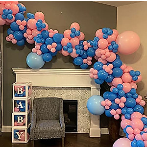 80pcs Blippi Balloon Arch Garland Kit Birthday Party Supplies Decorations Blue Orange White Balloon Theme Backdrop for Kids Party