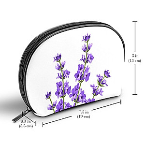 TBOUOBT Cosmetic Travel Bags, Makeup Case, Makeup Bag for Toiletries, Purple Lavender Flower