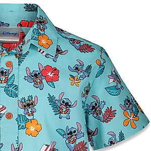 Disney Lilo & Stitch Toddler Boys Hawaiian Button Down Dress Shirt 4T