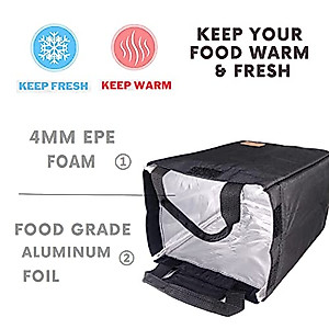 Lunch Bag for Men&Women Insulated Lunch Box for Work Large Waterproof Lunch Tote Bag Reusable Adult Lunch Bags(Black)