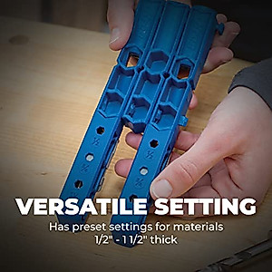 Kreg Pocket-Hole Jig 320 with Classic 2" Face Clamp - Durable Kreg Pocket-Hole Jig - Includes Wood Clamps for Woodworking - Jig for Tight Spaces - For Materials 1/2" to 1 1/2" Thick