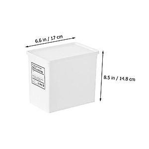 Operitacx Pantry Canister 3pcs Washing Powder Container Plastic Laundry Powder Bin Laundry Soap Dispenser Box Farmhouse Laundry Dryer Sheet Holder for Laundry Room Decorations White Sundries Container