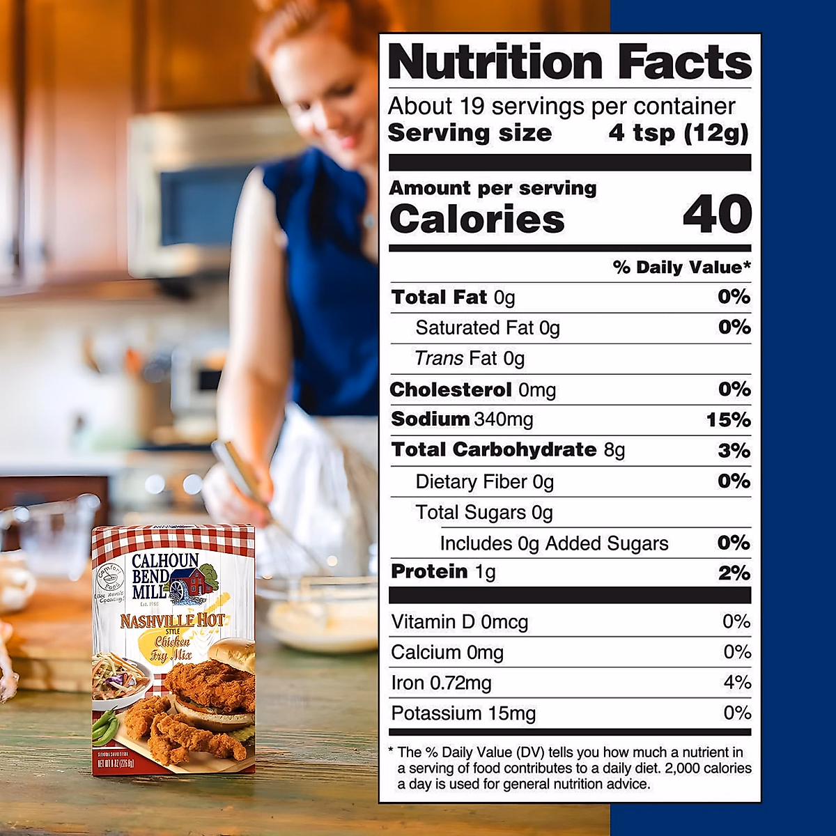 Calhoun Bend Mill Nashville Hot Style Crispy Fry Mix | Spicy Southern Seasoning for Perfect Hot Chicken Tenders and Sandwiches | Fiery Flavor | Ideal for Air Fryer or Deep Fryer - 8 Oz (Pack of 6)