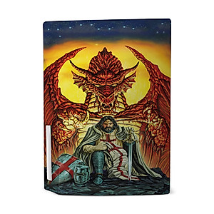Head Case Designs Officially Licensed Ed Beard Jr Knight Templar Friendship Dragons Vinyl Faceplate Sticker Gaming Skin Decal Cover Compatible with Sony Playstation 5 PS5 Disc Edition Console