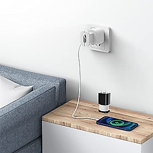 2 in 1 Silicone Charger Protector, 2023 New 20w/18w Data Cable Winder Anti-Break Protection Cable Storage,Suitable for 12/13/14 Charger Silicone Protective Case (2 pcs)