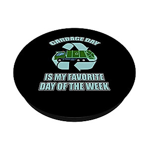 Garbage Day Favorite Day Waste Truck Driver Trash Recycling PopSockets Swappable PopGrip