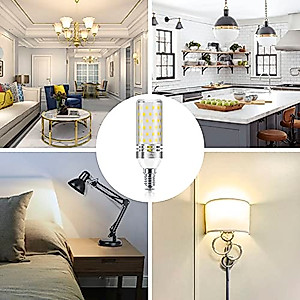 16W E12 LED Corn Bulbs, 1500LM Natural White 4000K Candelabra Light Bulbs, 100W Equivalent, E12 Base LED Chandelier Bulbs, Non-Dimmable LED Lamp, 4Pack