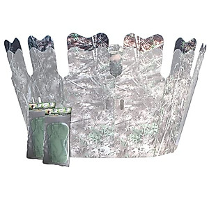 Summit Outdoor GhostBlind® Phantom™ Bundle, 6-Panel Mirror Hunting Blind, Ground Hunting Blind with Height Extenders