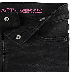 The Children's Place Girls' Stretch Denim Legging Jeans, Black/Fog Wash, 12