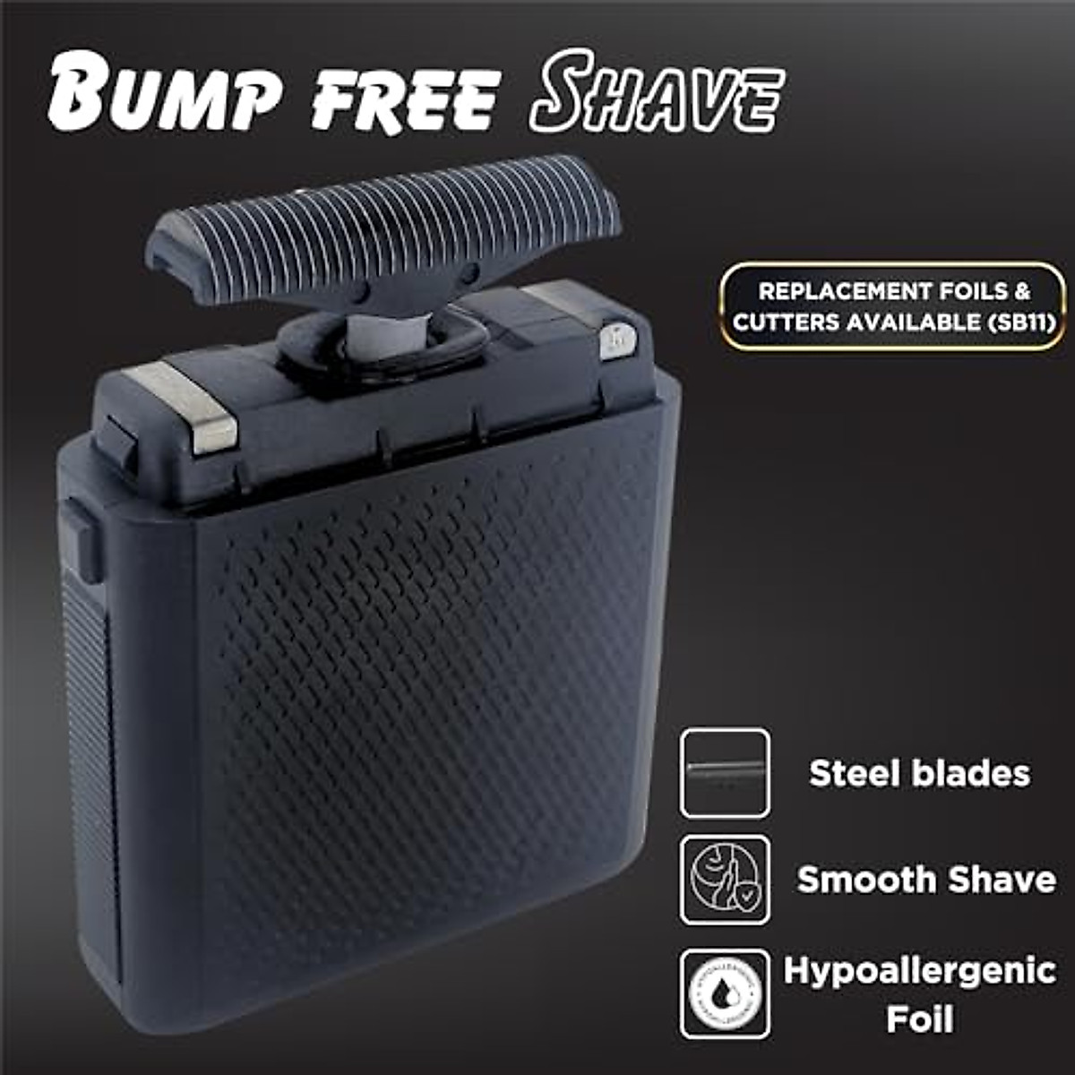 Supreme Trimmer SOLO | STF101 Single Foil Shaver |150 Min Runtime | USB-C Pocket Shaver for Barbers, Travel or Home use | Black