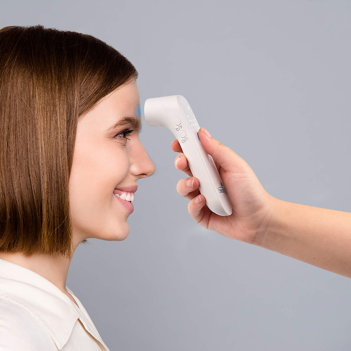 Innovo Medical iF100A Non-Contact Digital Forehead Thermometer, Fever Alert, Termometro (White)