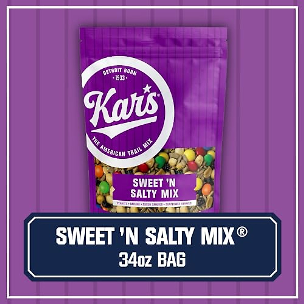Kar’s Nuts Sweet ‘N Salty Trail Mix – 34 oz Resealable Bag, Pack of 1 - Healthy Snacks for Adults and Kids