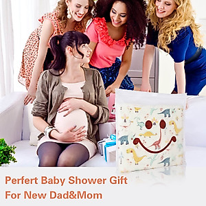 Baby Diaper Changing Pad, 21 5/8" x 31.5" Waterproof Changing Pad Liners 2Pack - Reusable Soft and Absorbent Portable Changing Mat(Dinosaur2PCS)