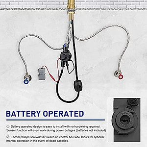 WOJIUBUXIN Brushed Gold Touchless Kitchen Faucet with Pull Down Sprayer Motion Sensor Smart Brass Kitchen Sink Faucet Single Handle Commercial Faucet for Kitchen Sink