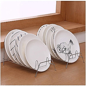 Plate Rack Draining Dish Rack 2PACk Modern Kitchen Countertop Sink Dish Drying Rack, Removable Cutlery Tray Drain Rack And Bowls Pan Plate Holder