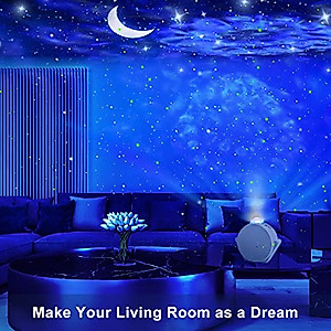 Star Projector, TRAALL 4 in 1 Galaxy Projector with Bluetooth Speaker & Timer, Remote&Voice Control, 18 Lighting Effects, Unique Sky Star Projector Night Light, Galaxy Light Projector for Kids Adults