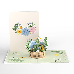 Lovepop Hydrangea Basket Pop-Up Card, 5 X 7, Pop Up Birthday Cards for Women, All Occasion Greeting Card
