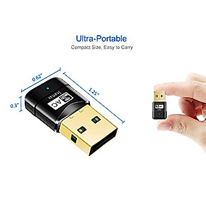 USB WiFi Adapter, AC600 Mini Wireless Network WiFi Dongle for PC/Desktop/Laptop, Dual Band (2.4G/150Mbps+5G/433Mbps) 802.11 ac, Support Windows 11/10/8/8.1/7/Vista/XP, Mac OS 10.9-10.15