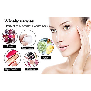 10 Gram Sample Containers with Lids, 10ML Sample Jars, 40 PCS Small Cosmetic Sample Containers for Makeup, Lotion, Eye Shadow, Liquids, Powder, Lip Balms