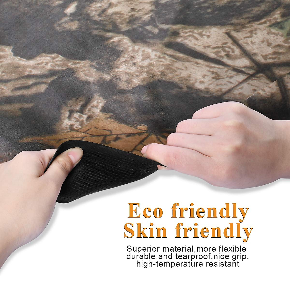 Qilmy Plant Camo Yoga Mat Foldable 1mm Thick Non-Slip Travel Yoga Mat Cover Pad Sweat Absorbent and Soft Lightweight Exercise Workout Mat for Yoga Pilates